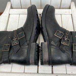 Eric Michael | Shoes | Eric Michael Leather Moto Biker Calf Boots Size ...